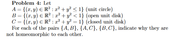Solved Problem 4: Let A = {(x,y) € R2: x2 + y2