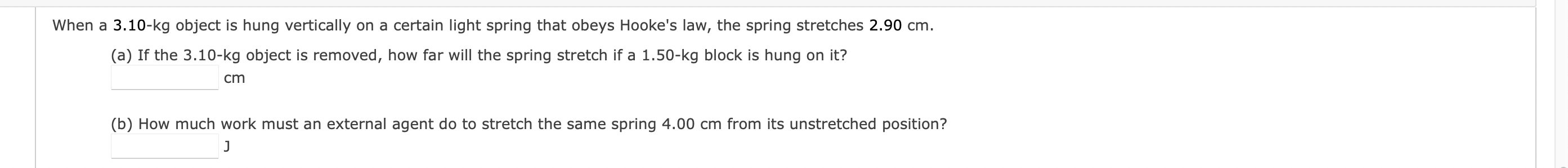Solved When a 3.10-kg object is hung vertically on a certain | Chegg.com