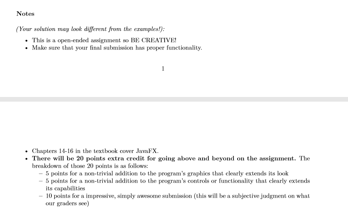 In Java. The main task is to create a JavaFX Class | Chegg.com
