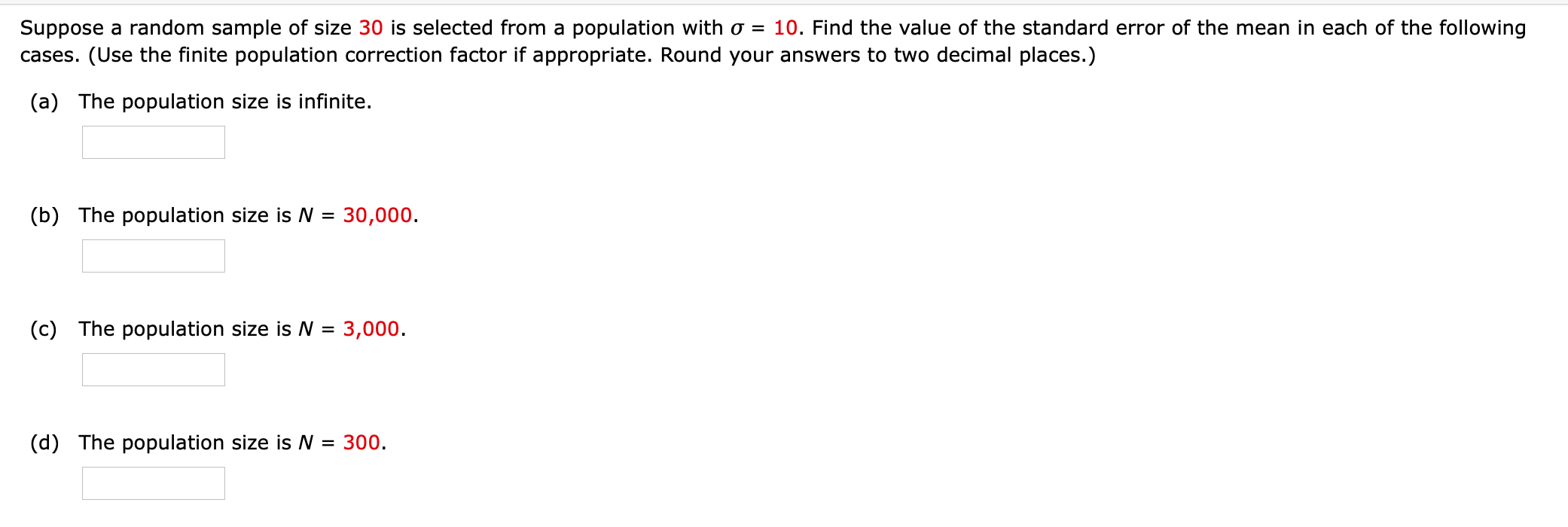 Solved Suppose a random sample of size 30 is selected from a | Chegg.com