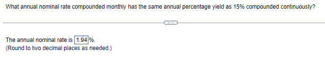 Solved What annual nominal rate compounded monthly has the | Chegg.com