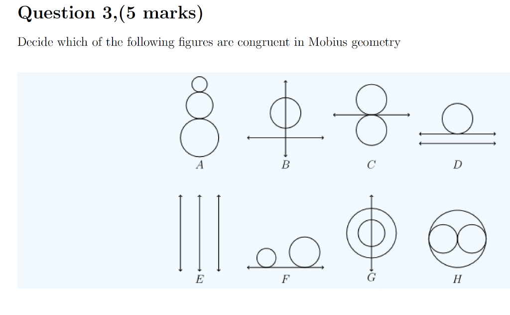 Solved Decide which of the following figures are congruent | Chegg.com