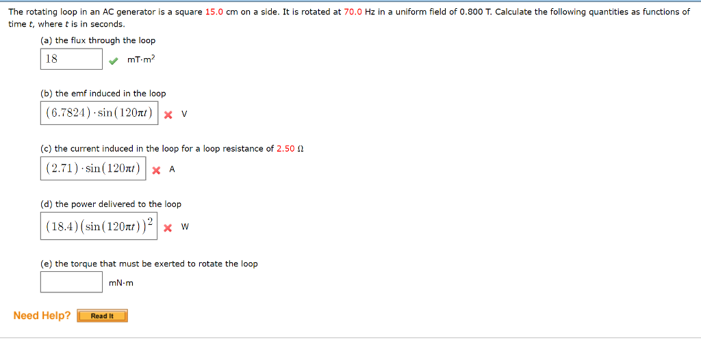 Solved The rotating loop in an AC generator is a square 15.0 | Chegg.com