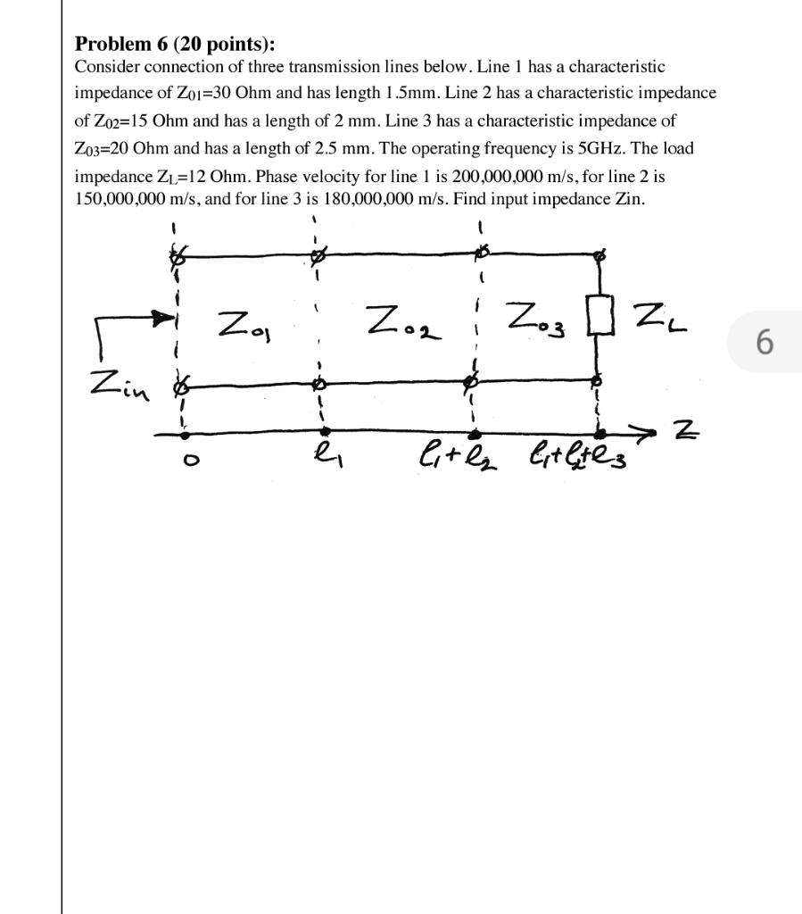 Solved Problem 6 (20 points): Consider connection of three | Chegg.com