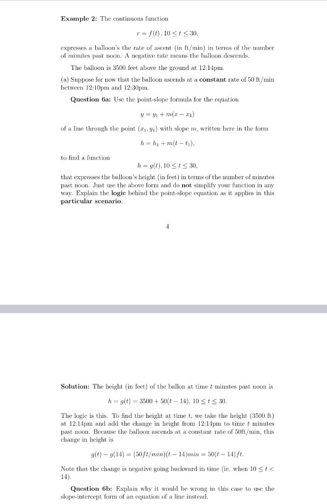 Example 1: The continuous function r=f(t),10≤t≤30 | Chegg.com