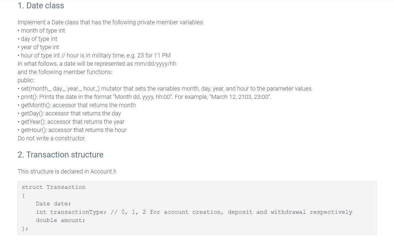 Solved Please help me code the following in C++. I have | Chegg.com