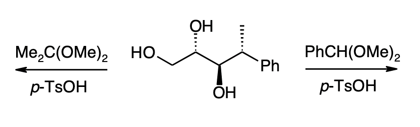 Solved Benzylidene & isopropylidene are good diol | Chegg.com