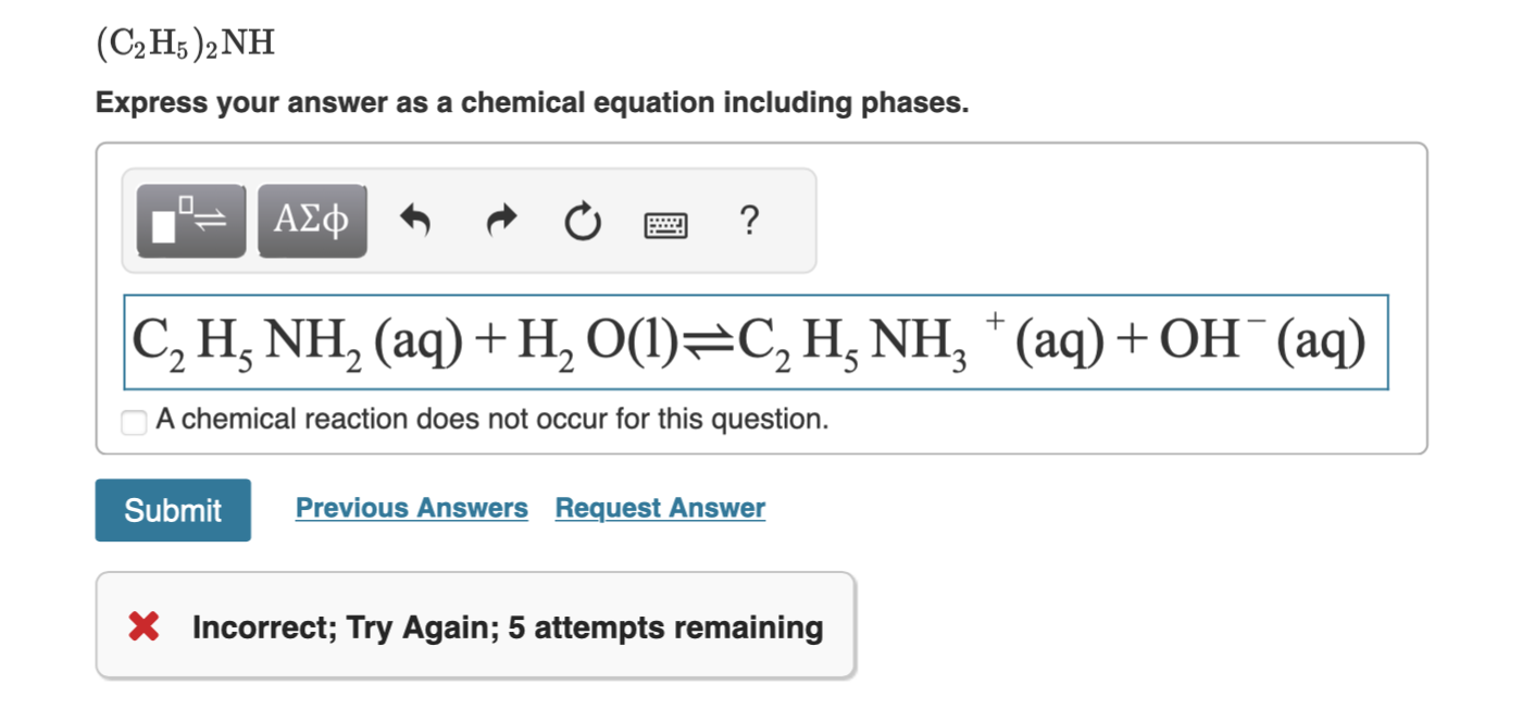Solved Enter equations showing how each weak base ionizes | Chegg.com
