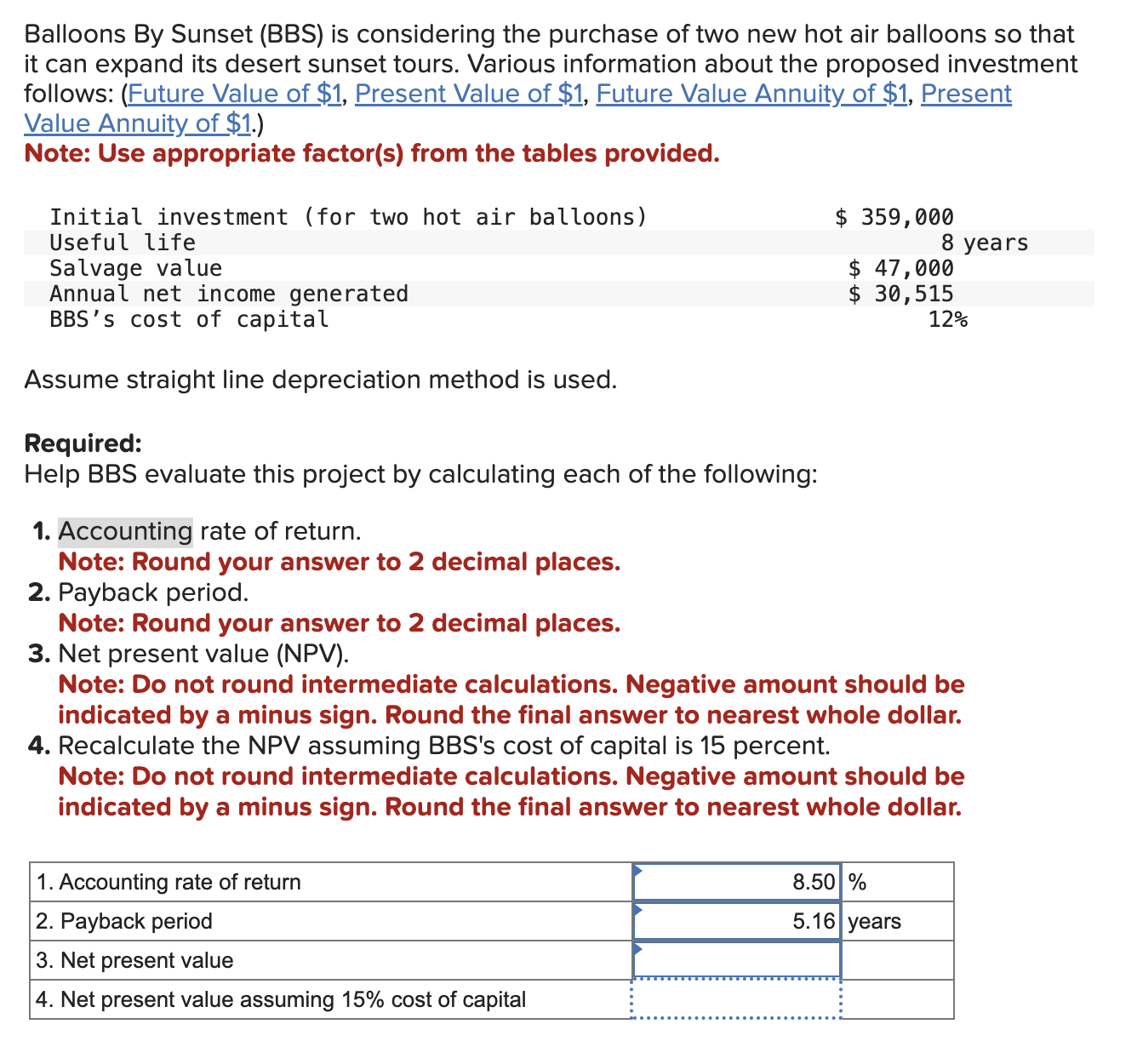 Solved Balloons By Sunset (BBS) ﻿is considering the purchase | Chegg.com