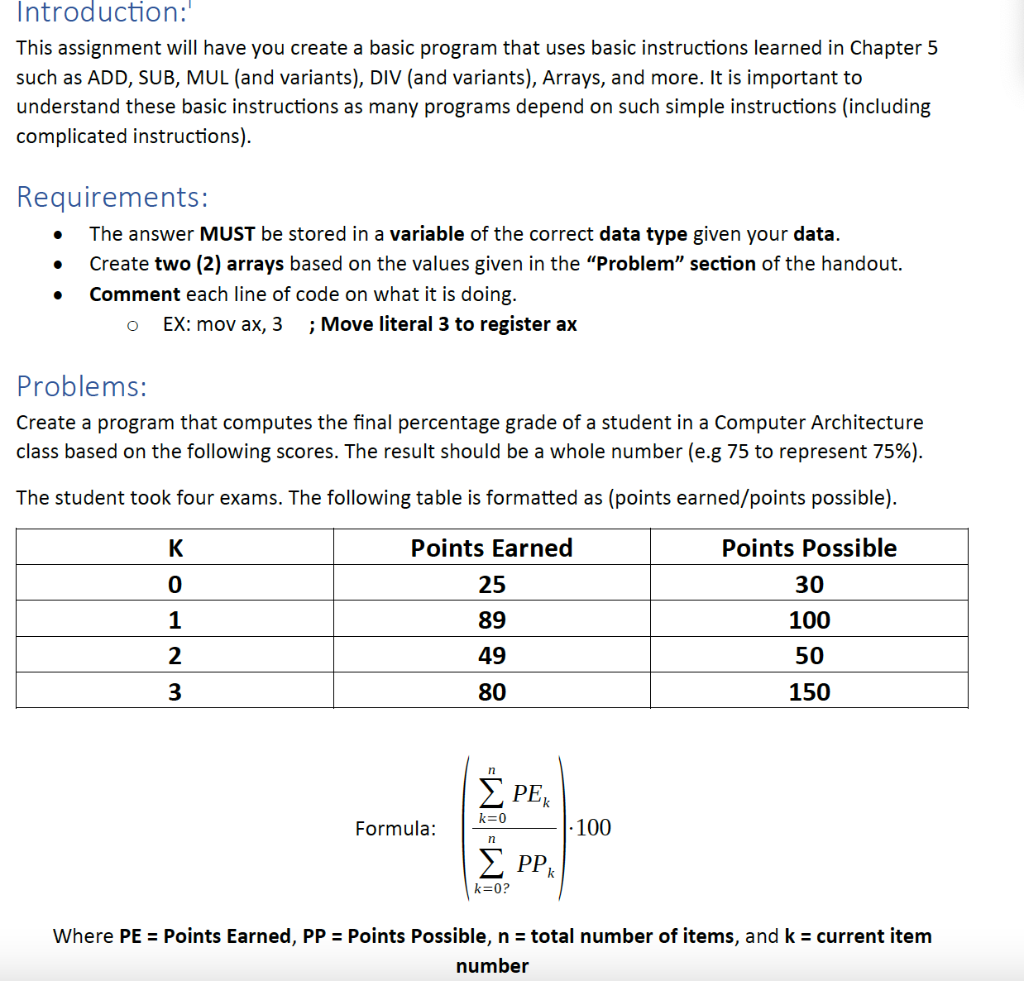 Solved Introduction This Assignment Will Have You Create A