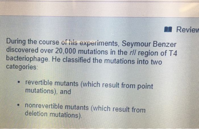 Solved Review During the course of his experiments, Seymour | Chegg.com