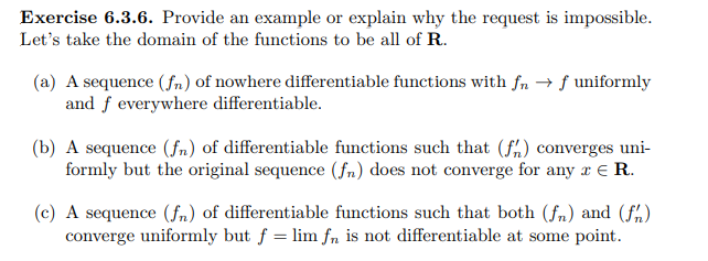 Solved Exercise 6.3.6. Provide an example or explain why the | Chegg.com