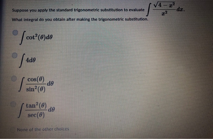 Solved Suppose you apply the standard trigonometric | Chegg.com