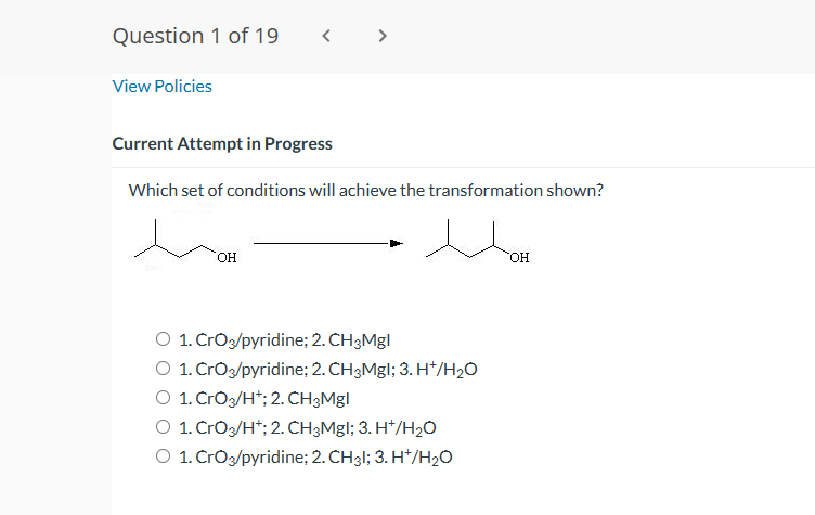 Solved Current Attempt in Progress | Pick which reagents can | Chegg.com