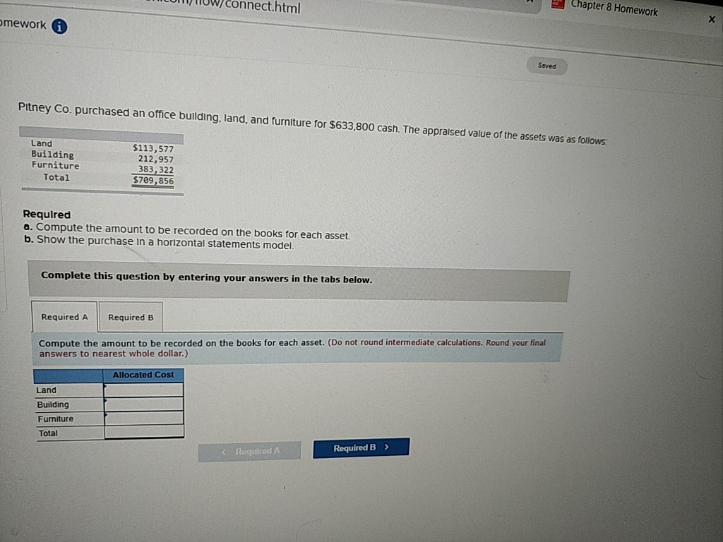Solved W UMTI TUW) connect.html Chapter 8 Homework mework A | Chegg.com