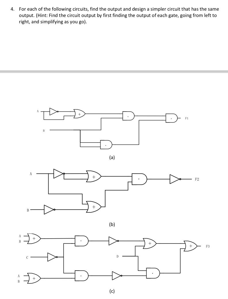 Solved 4. For each of the following circuits, find the | Chegg.com