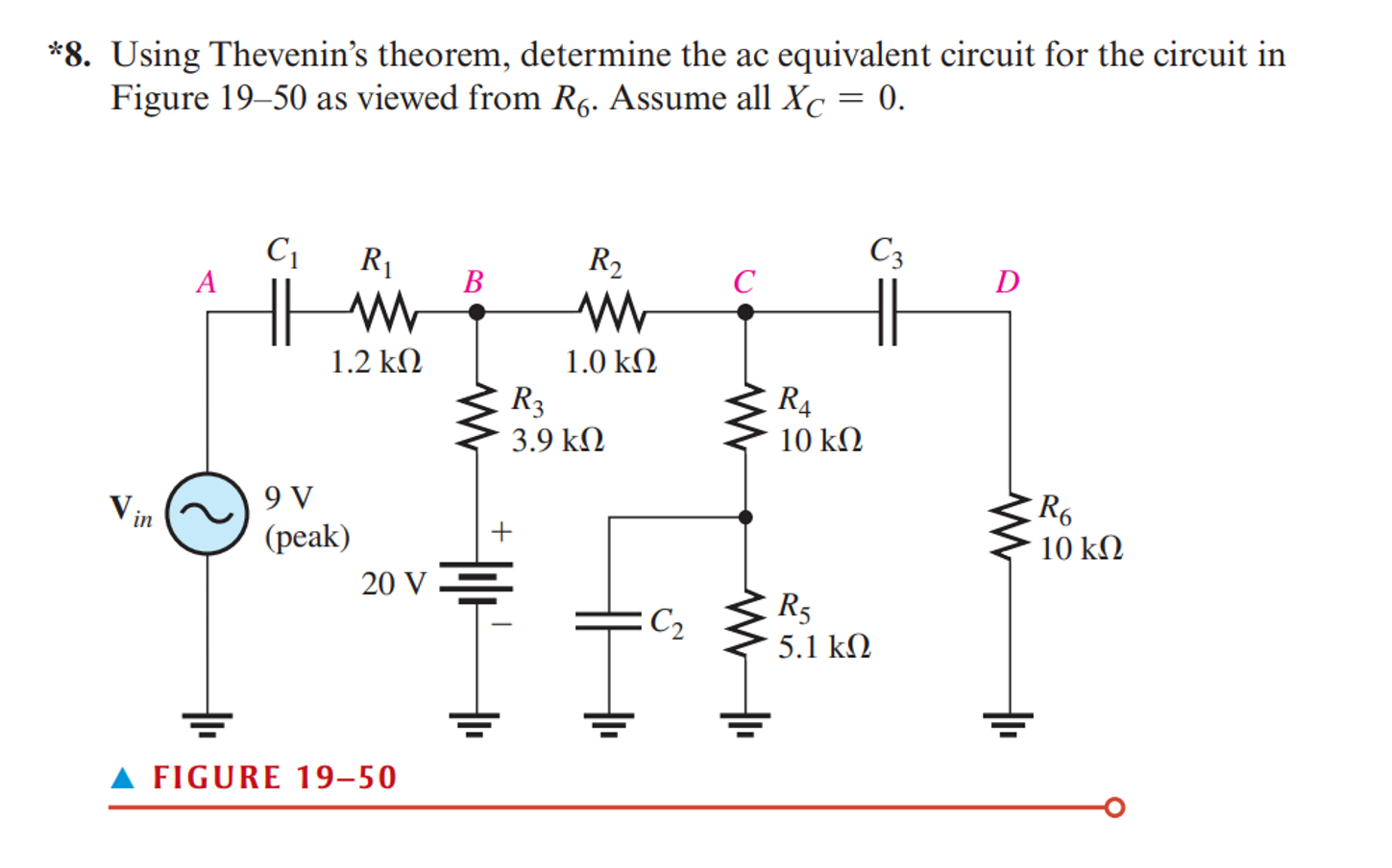 Solved *8. Using Thevenin's theorem, determine the ac | Chegg.com