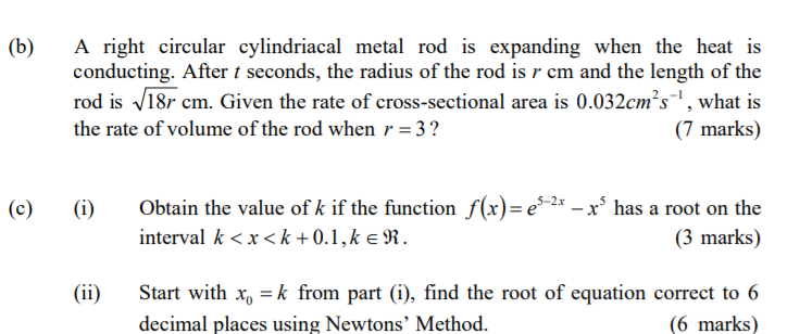 Solved (6) A right circular cylindriacal metal rod is | Chegg.com