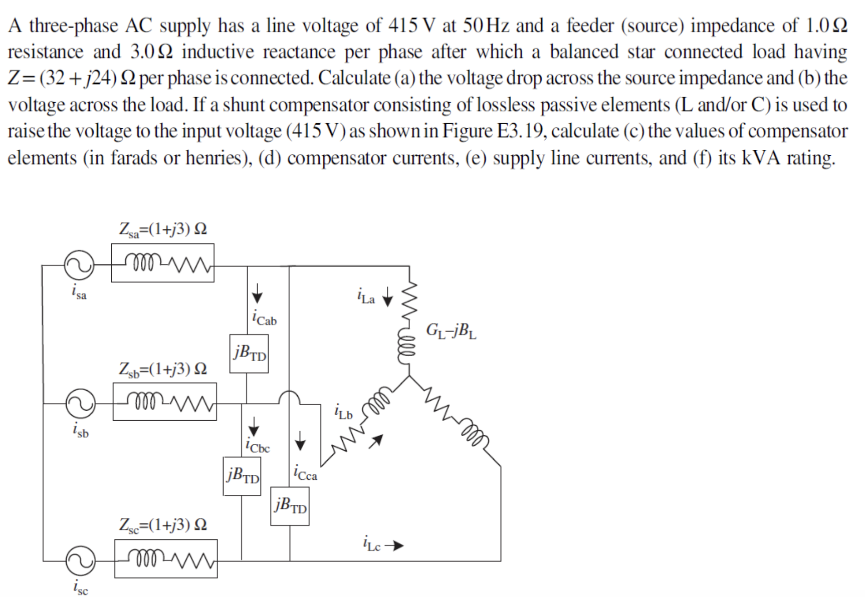 Solved A three-phase AC supply has a line voltage of 415V | Chegg.com