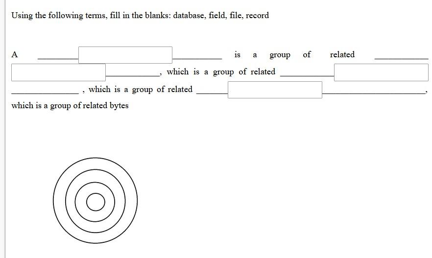 Solved Using the following terms, fill in the blanks: | Chegg.com