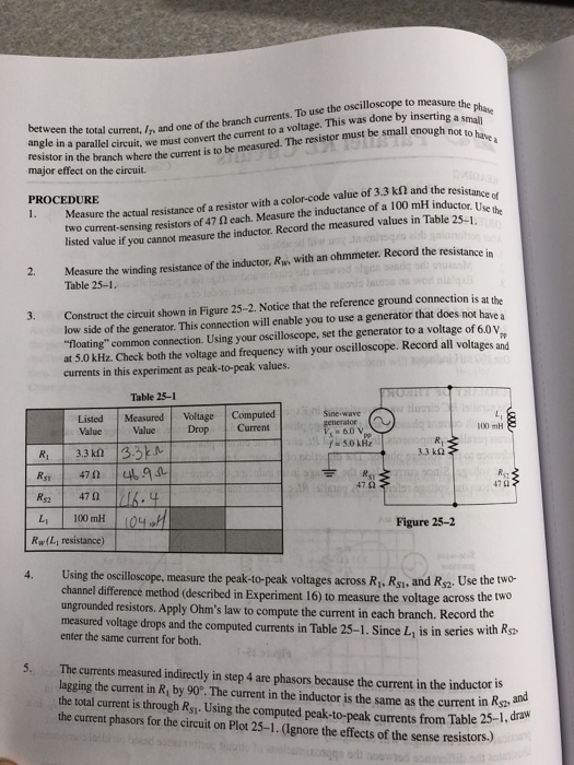 Solved 25 Parallel RL Circuits Name Date READING Text, | Chegg.com