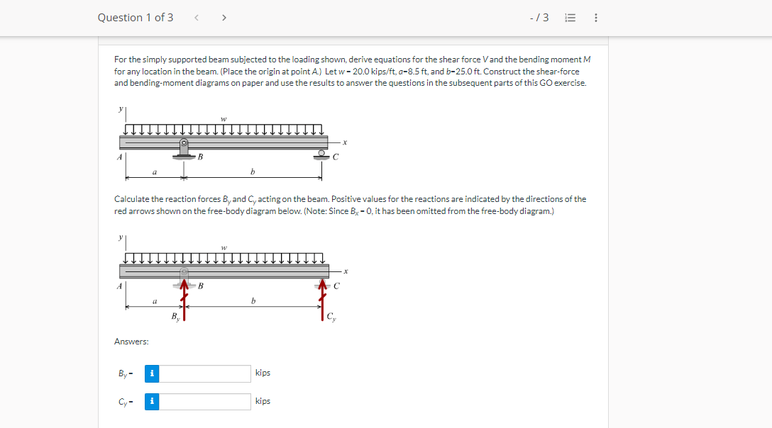 Solved For the simply supported beam subjected to the | Chegg.com