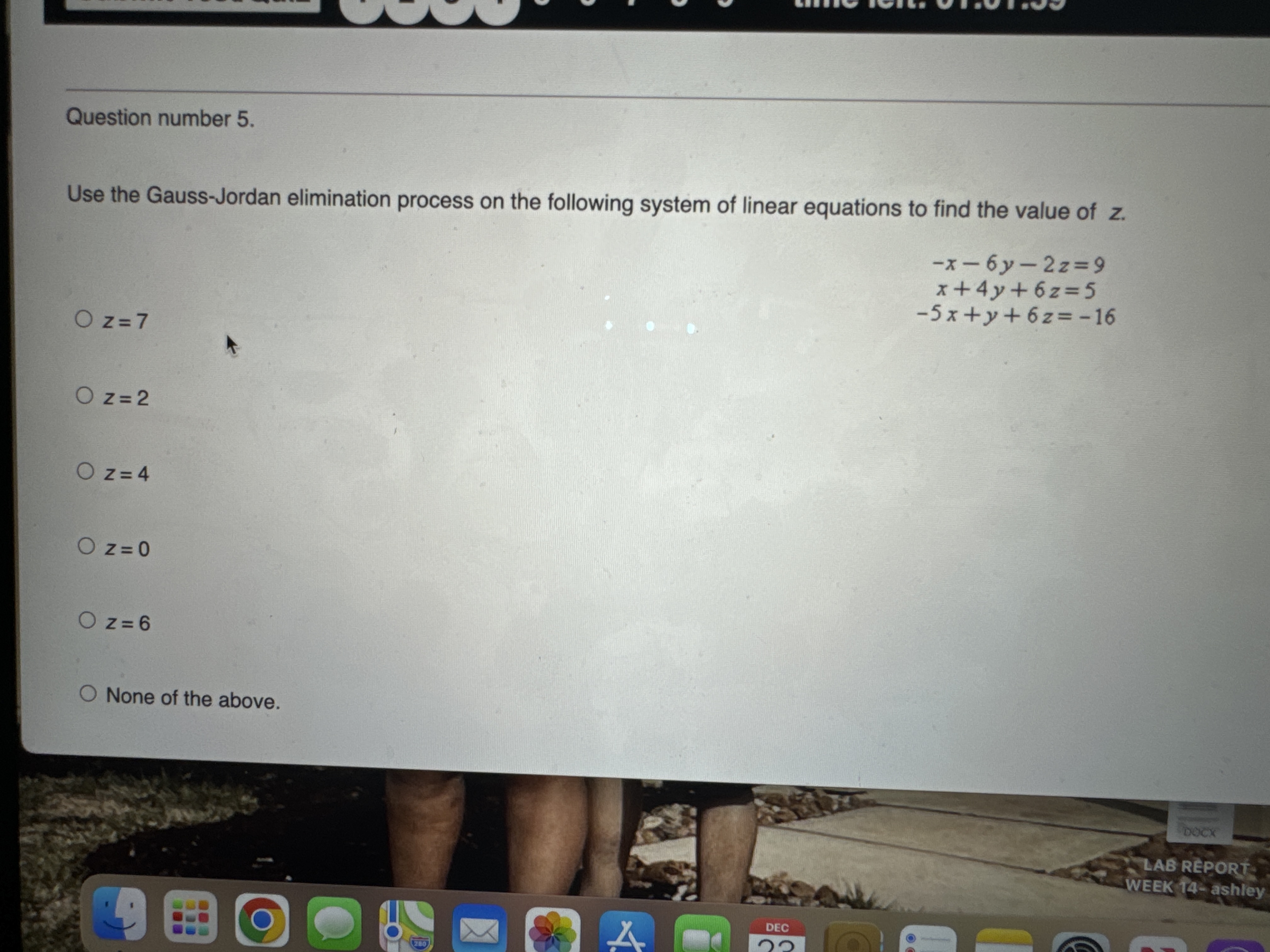 Solved Question number 5.Use the Gauss-Jordan elimination | Chegg.com