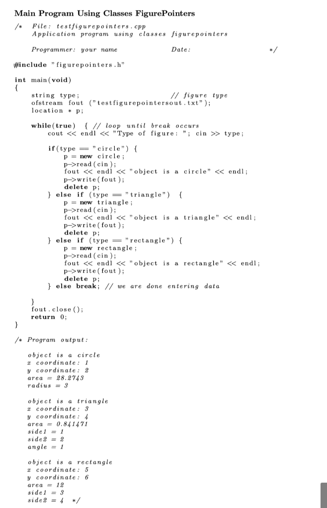 3. In the program figurespointers we have a base | Chegg.com