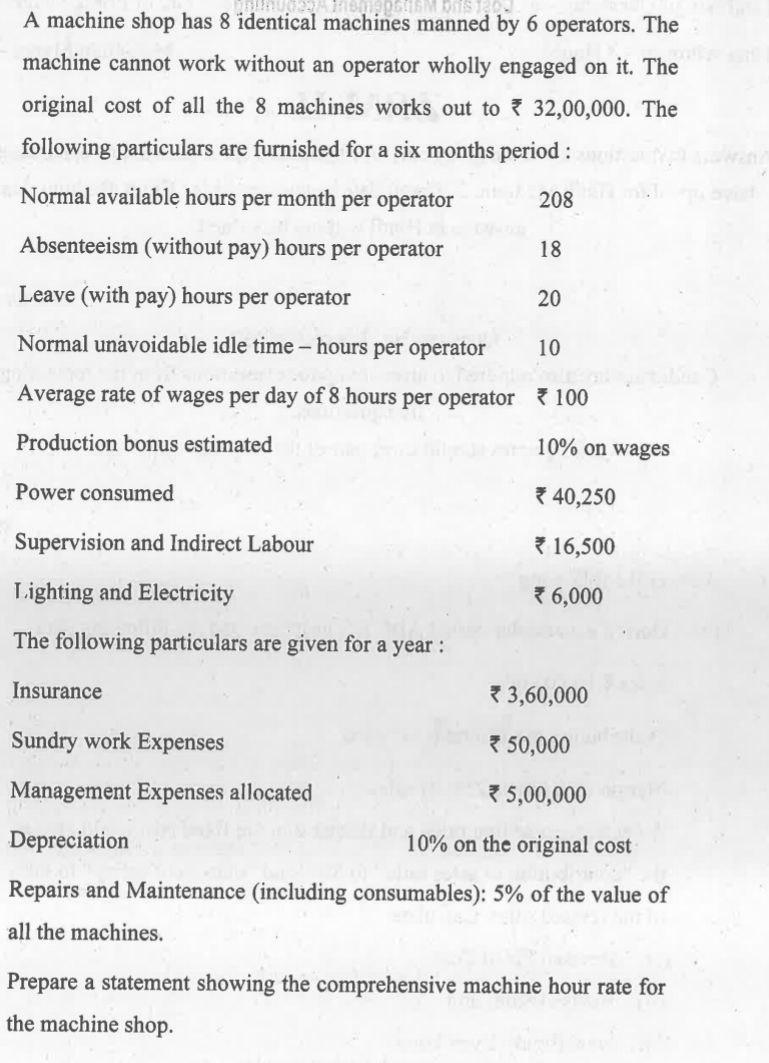 Solved A machine shop has 8 identical machines manned by 6 | Chegg.com