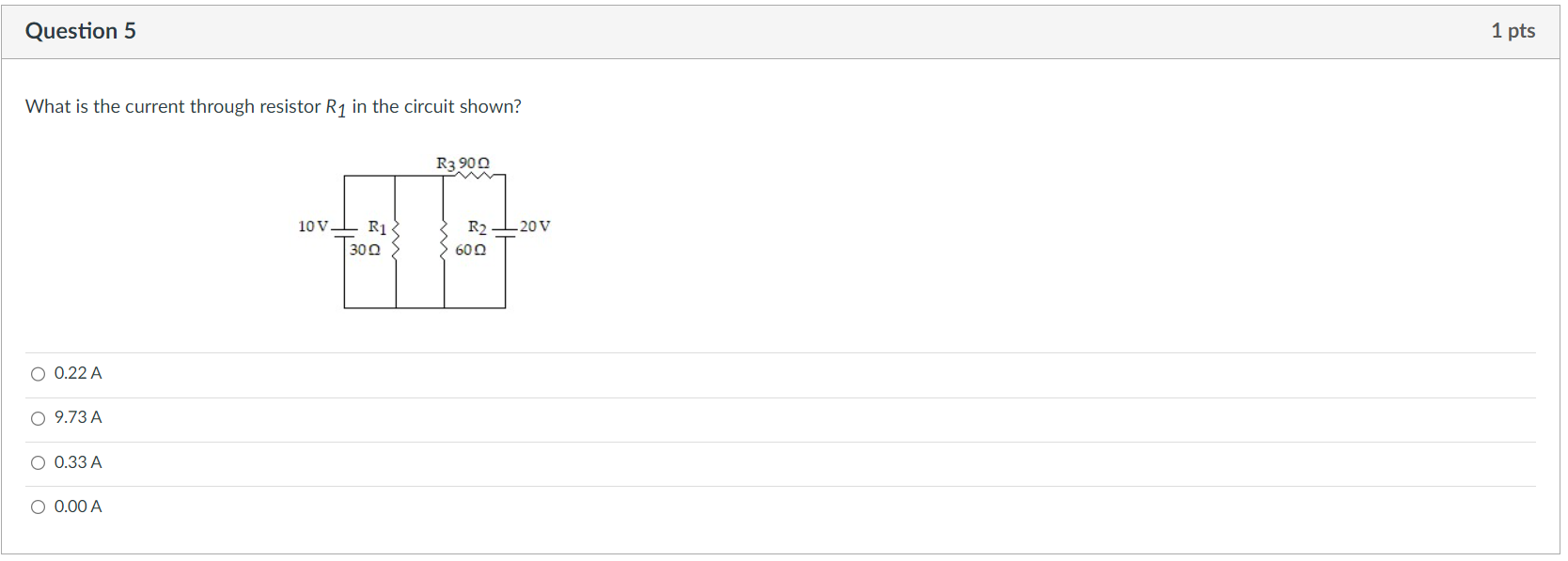 Solved What is the current through resistor R1 in the | Chegg.com