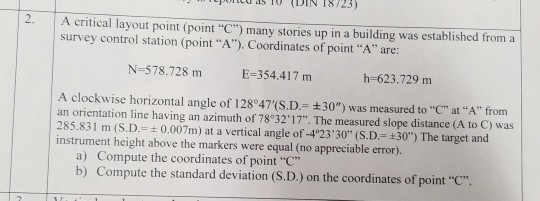 Solved TU (DIN 18723) A critical layout point (point "C") | Chegg.com