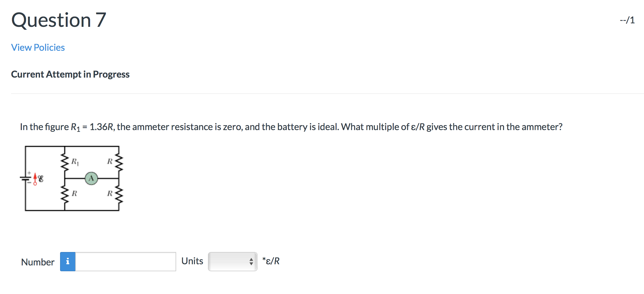 Solved Question 7 --/1 View Policies Current Attempt in | Chegg.com