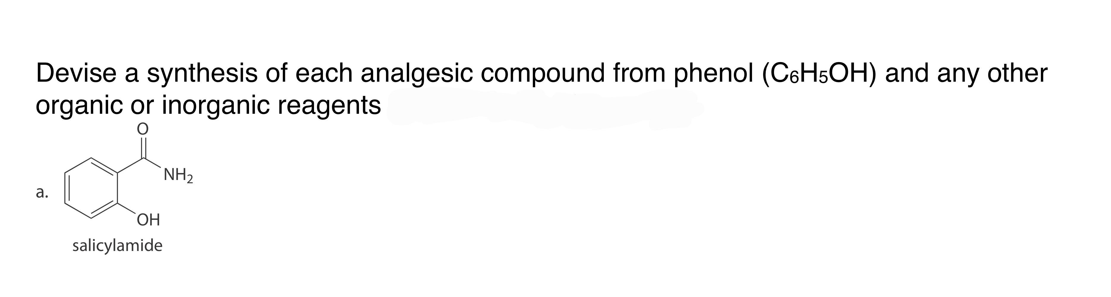 Solved Devise a synthesis of each analgesic compound from | Chegg.com