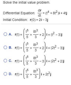 Solved Solve the initial value problem. Differential | Chegg.com