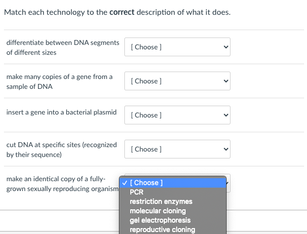Solved Match each technology to the correct description of | Chegg.com