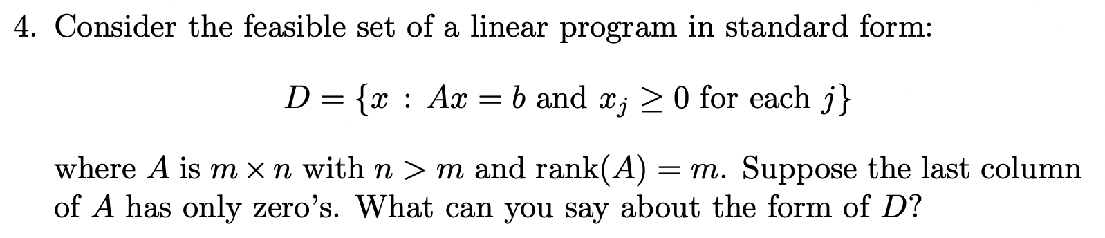 Solved Consider the feasible set of a linear program in | Chegg.com