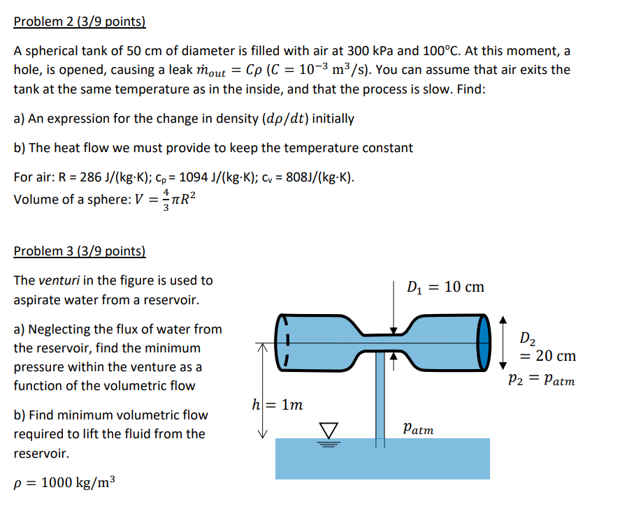Solved Please help me ﻿solve these two fluid mechanics | Chegg.com
