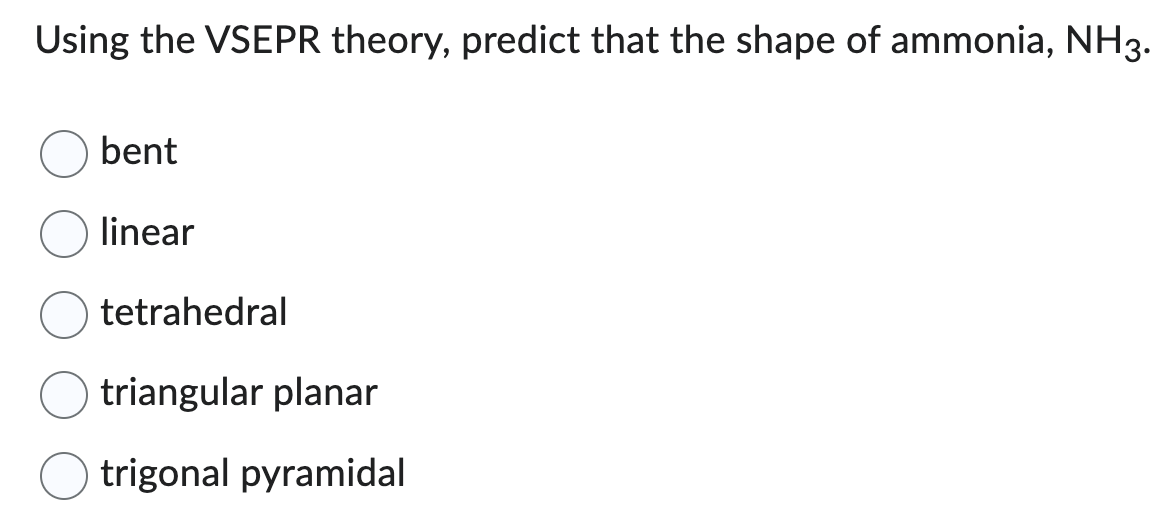 Using the VSEPR theory, predict that the shape of | Chegg.com