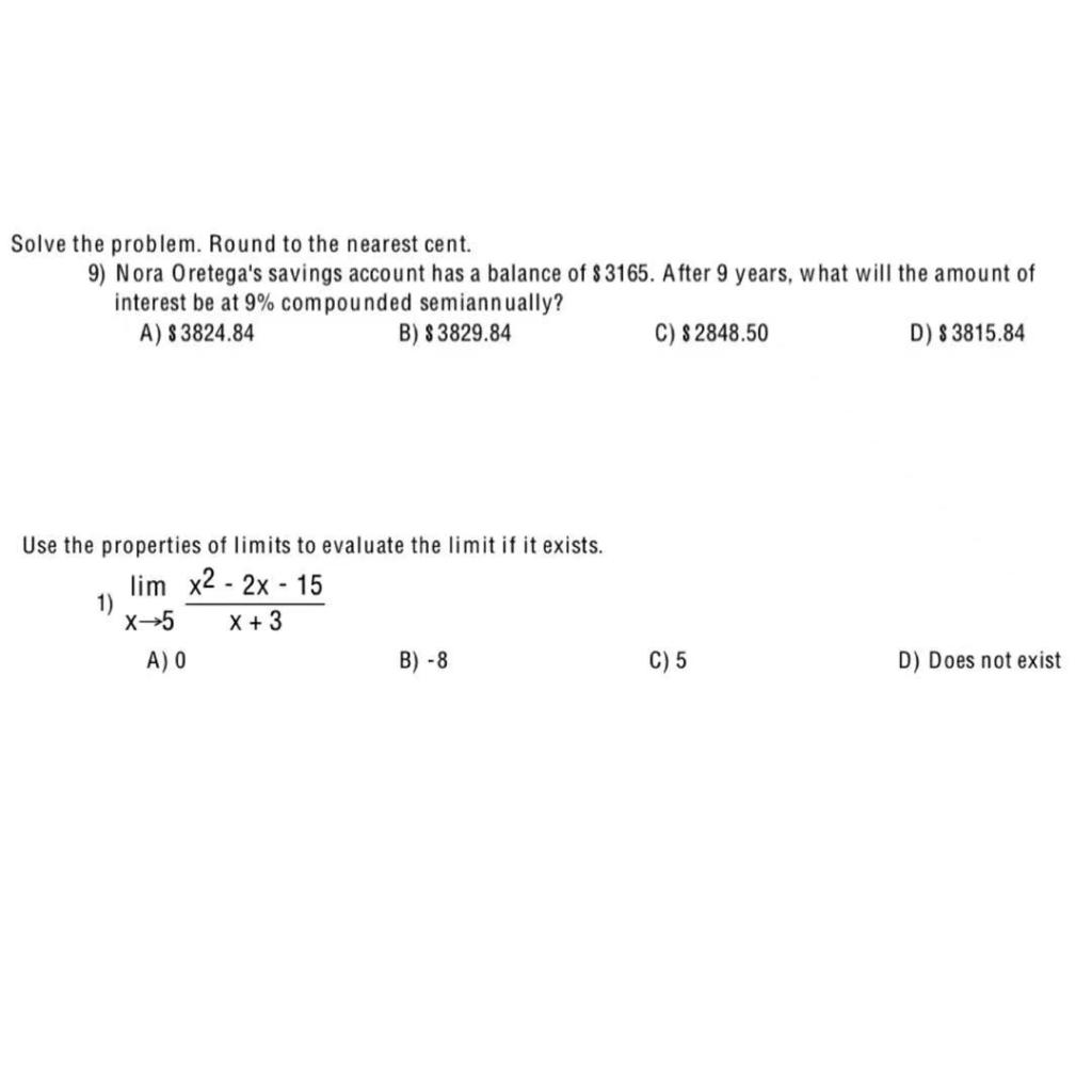 Solved Solve the problem. Round to the nearest cent. 9) Nora | Chegg.com