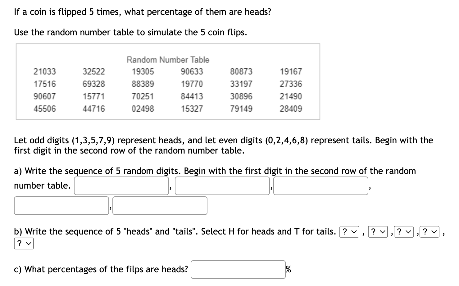 If a coin is flipped 5 times, what percentage of them | Chegg.com