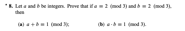 Solved * 8. Let a and b be integers. Prove that if a = 2 | Chegg.com