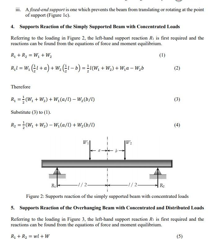 Solved LAB 8: BEAM TEST Introduction A beam is a structural | Chegg.com