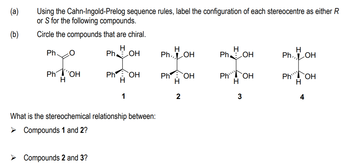 Solved (a) Using the Cahn-Ingold-Prelog sequence rules, | Chegg.com