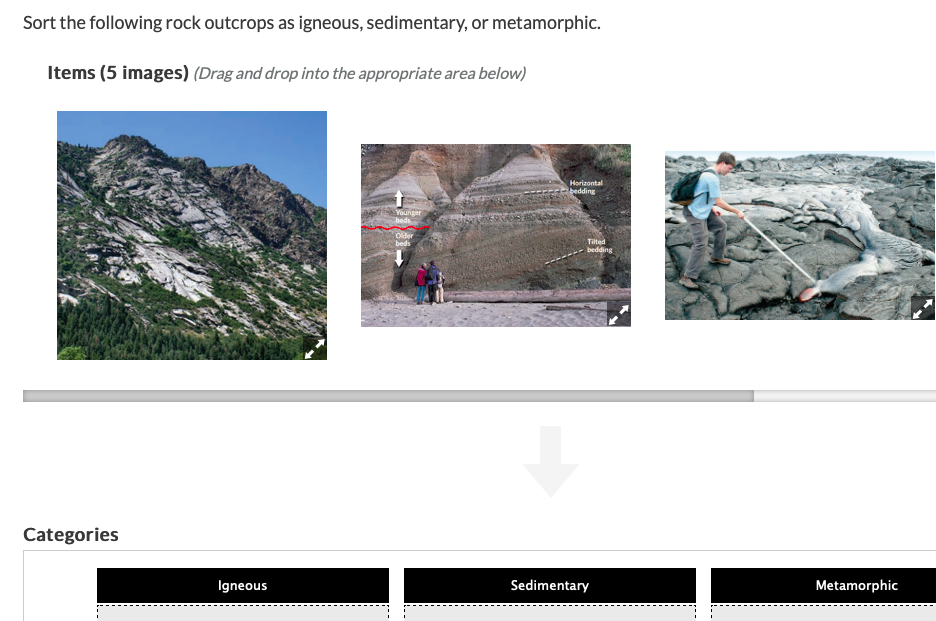 Solved Sort the following rock outcrops as igneous, | Chegg.com