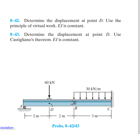 Solved Solve 8-42 using the method of virtual work, show all | Chegg.com
