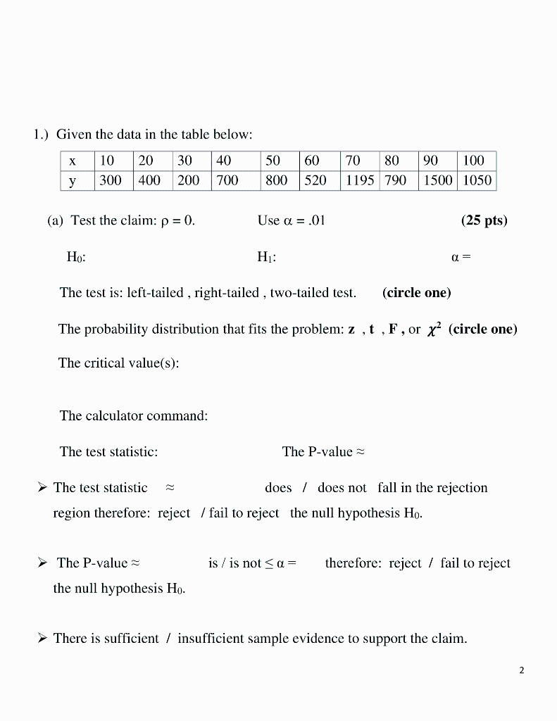 Solved Indicate the calculator test command used: 𝜒 | Chegg.com