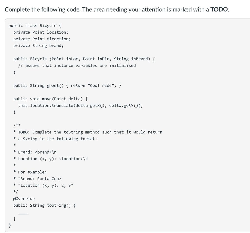 Solved Aslo, Write the necessary code to define | Chegg.com