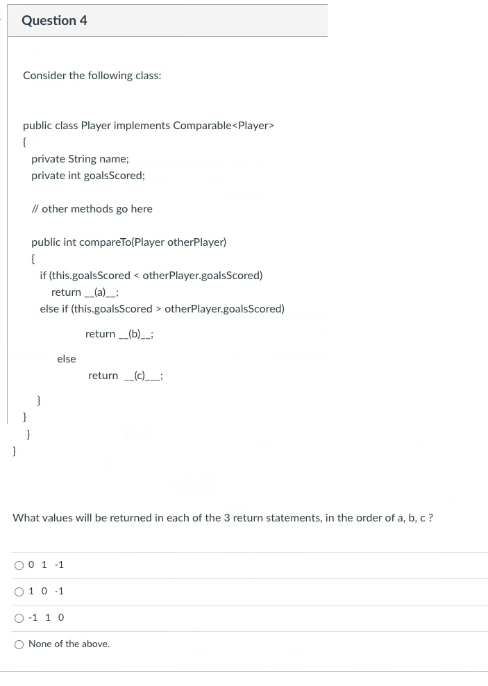 Solved Consider the following class: public class Player | Chegg.com