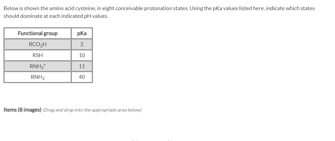 Solved Below is shown the amino acid cysteine, in eight | Chegg.com