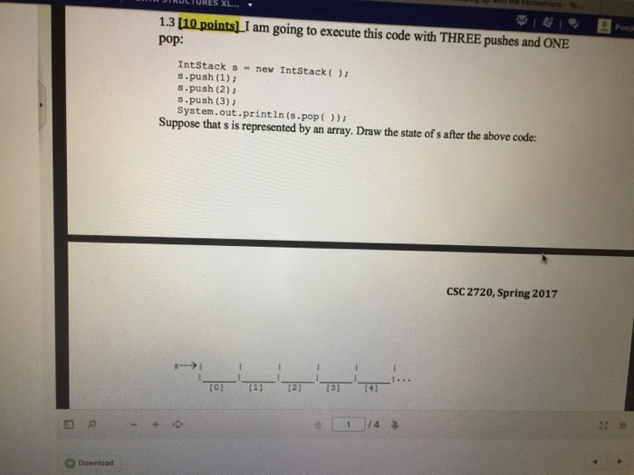 Solved I am going to execute this code with THREE pushes and | Chegg.com